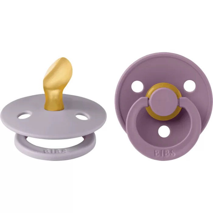 BIBS Latex Anatomical Pacifiers - Fossil Grey/Mauve - 2 Pack - Bella ...